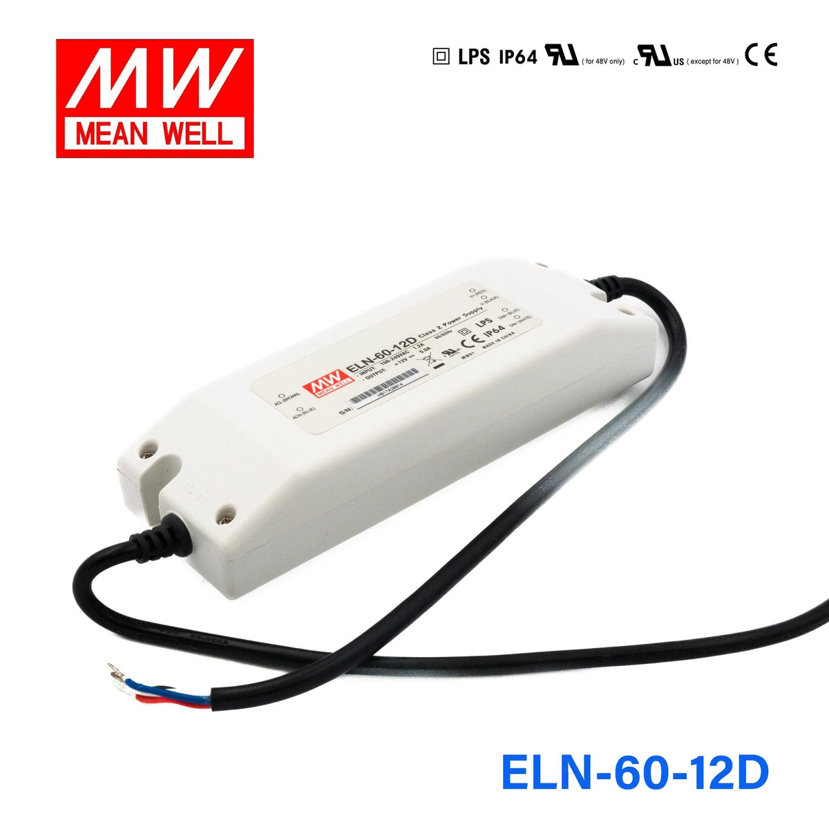 Mean Well ELN-60-12D LED Power Supply - Best Stock Availability and Prices