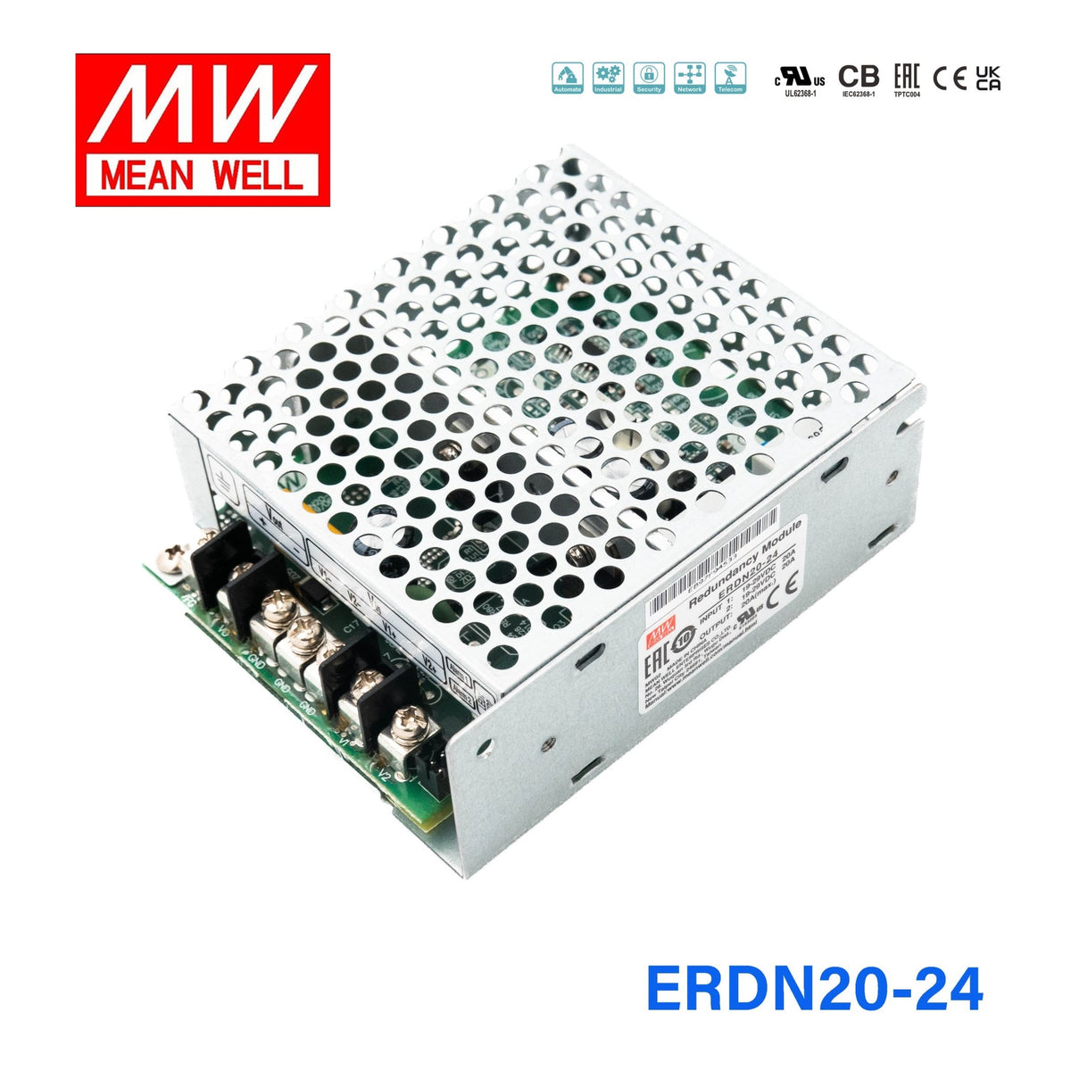 Mean Well ERDN20-24 Redundancy Module Power Supply 20A | Best Prices ...